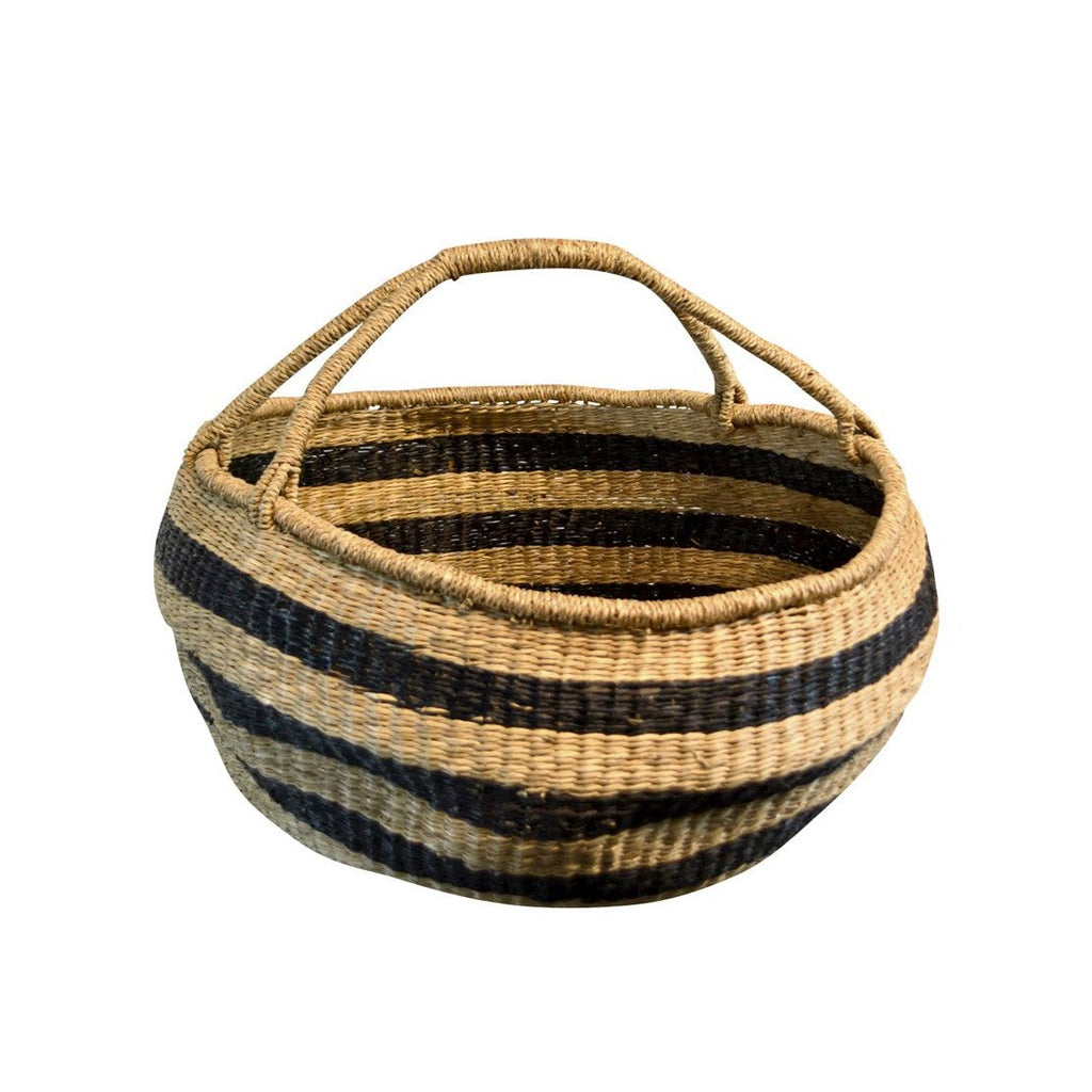 Striped Woven Basket – Sunday Blooms