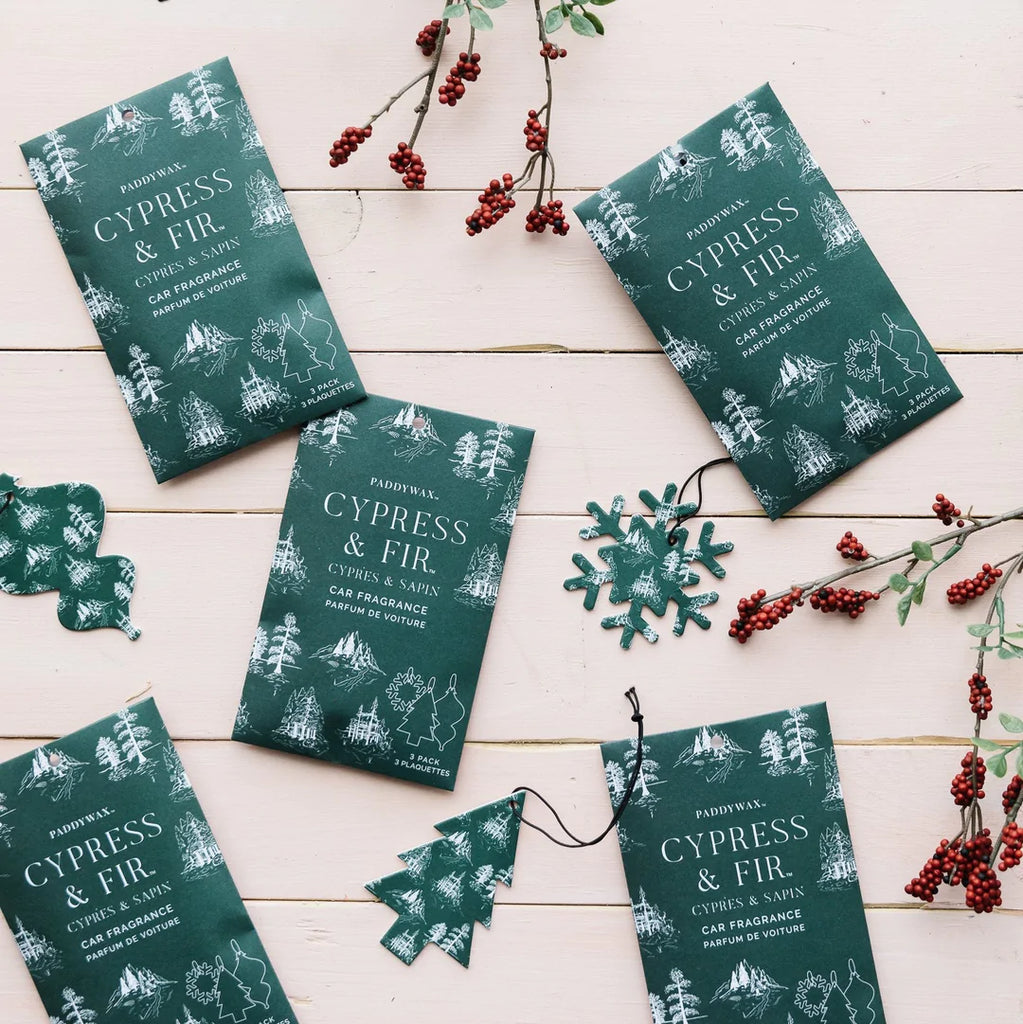 Cypress & Fir | Holiday Car Freshener - Set of 3 – Sunday Blooms