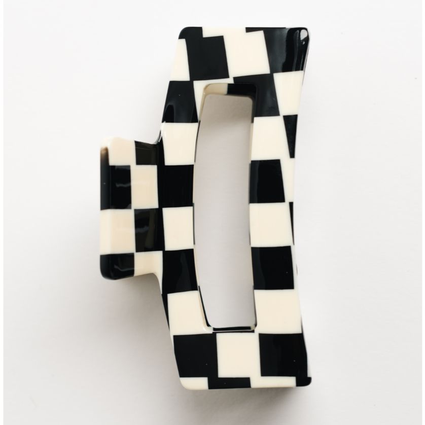 Checkered Hair Claw – Sunday Blooms